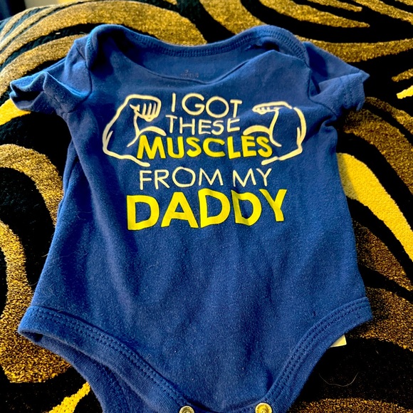 One Pieces | 3 Month Blue Muscles From Daddy Onesie | Poshmark